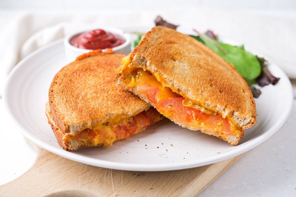 Air Fryer Grilled Cheese and Tomato Sandwich - Simply Air Fryer