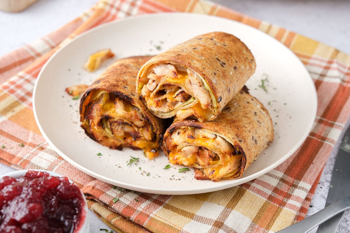 Air Fryer Turkey-Apple-Cheddar Roll-Ups - Simply Air Fryer