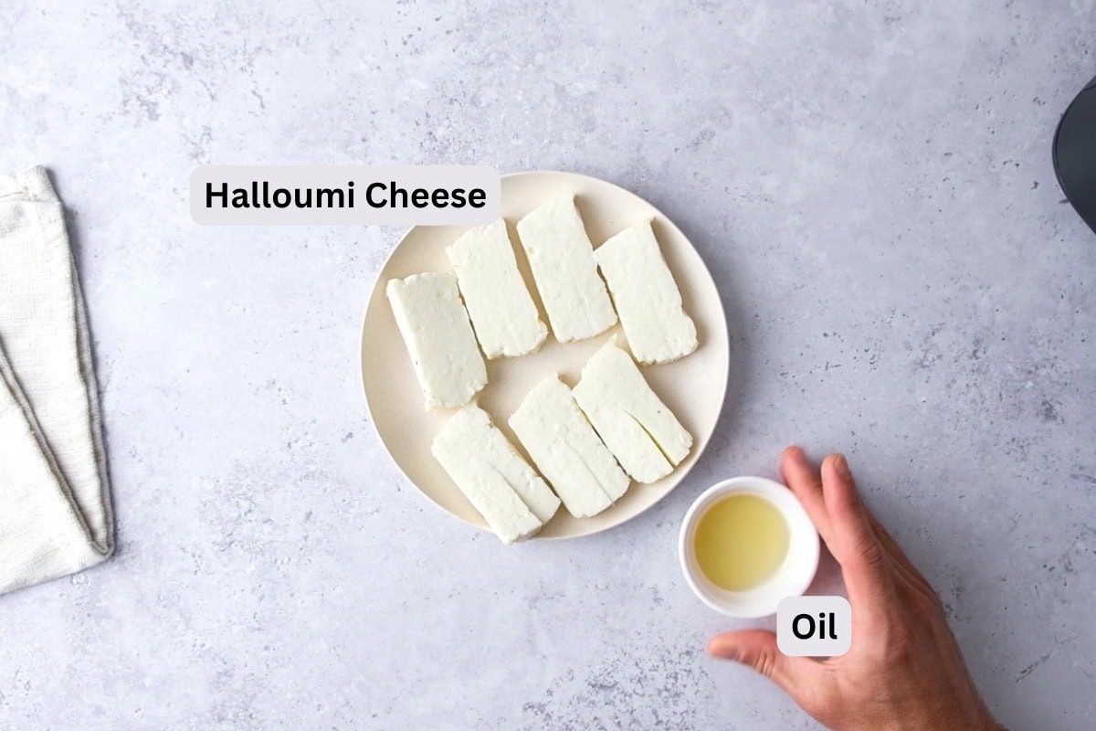 Air Fryer "Grilled" Halloumi - Simply Air Fryer
