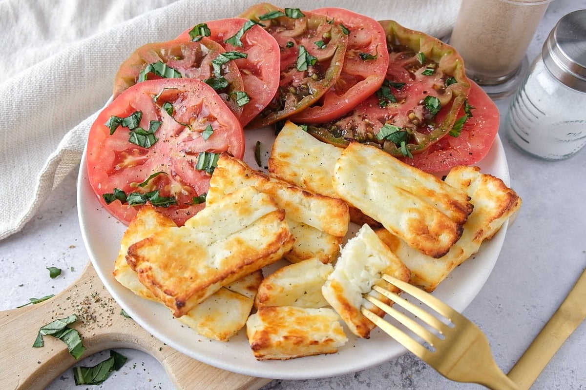 Air Fryer "Grilled" Halloumi - Simply Air Fryer